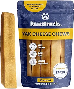 Pawstruck Himalayan Yak Cheese Chews for Dogs - Premium Long Lasting ...