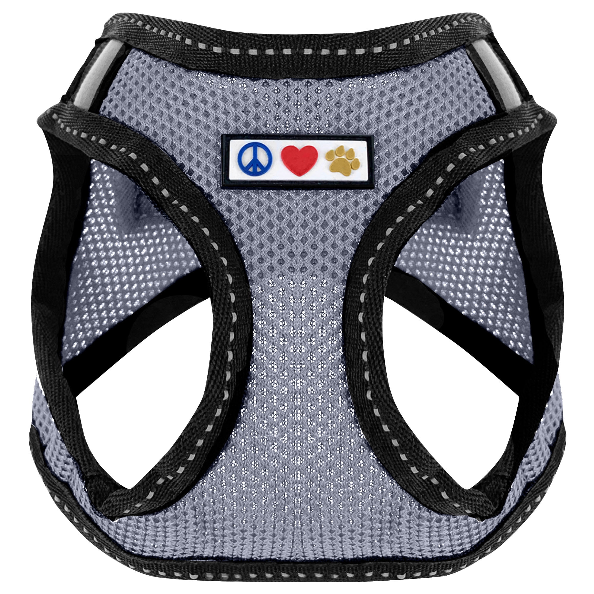 Pawtitas Adjustable Mesh Reflective Dog Harness S Grey - Walmart.com