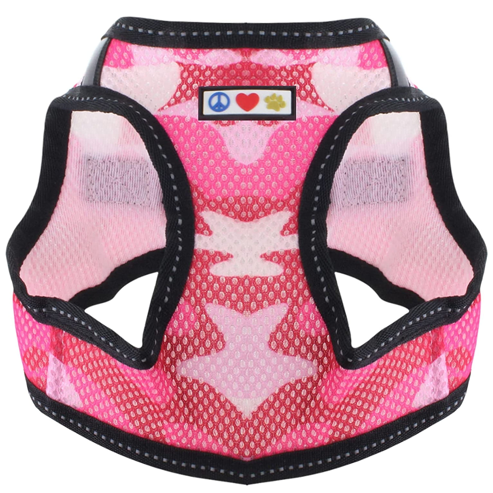 Pawtitas Adjustable Mesh Reflective Dog Harness XL Camouflage Pink ...