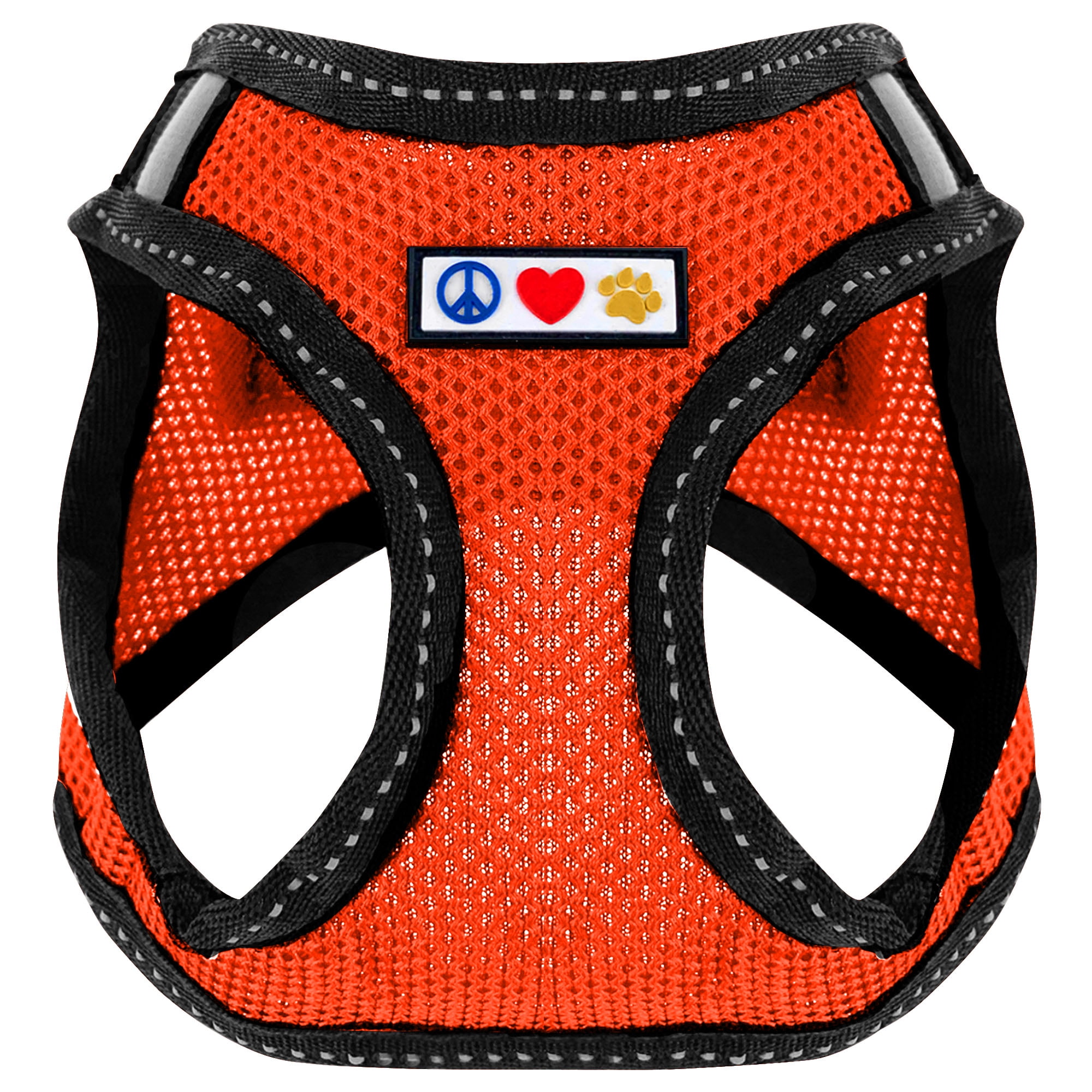 Pawtitas Adjustable Mesh Reflective Dog Harness XS Orange - Walmart.com