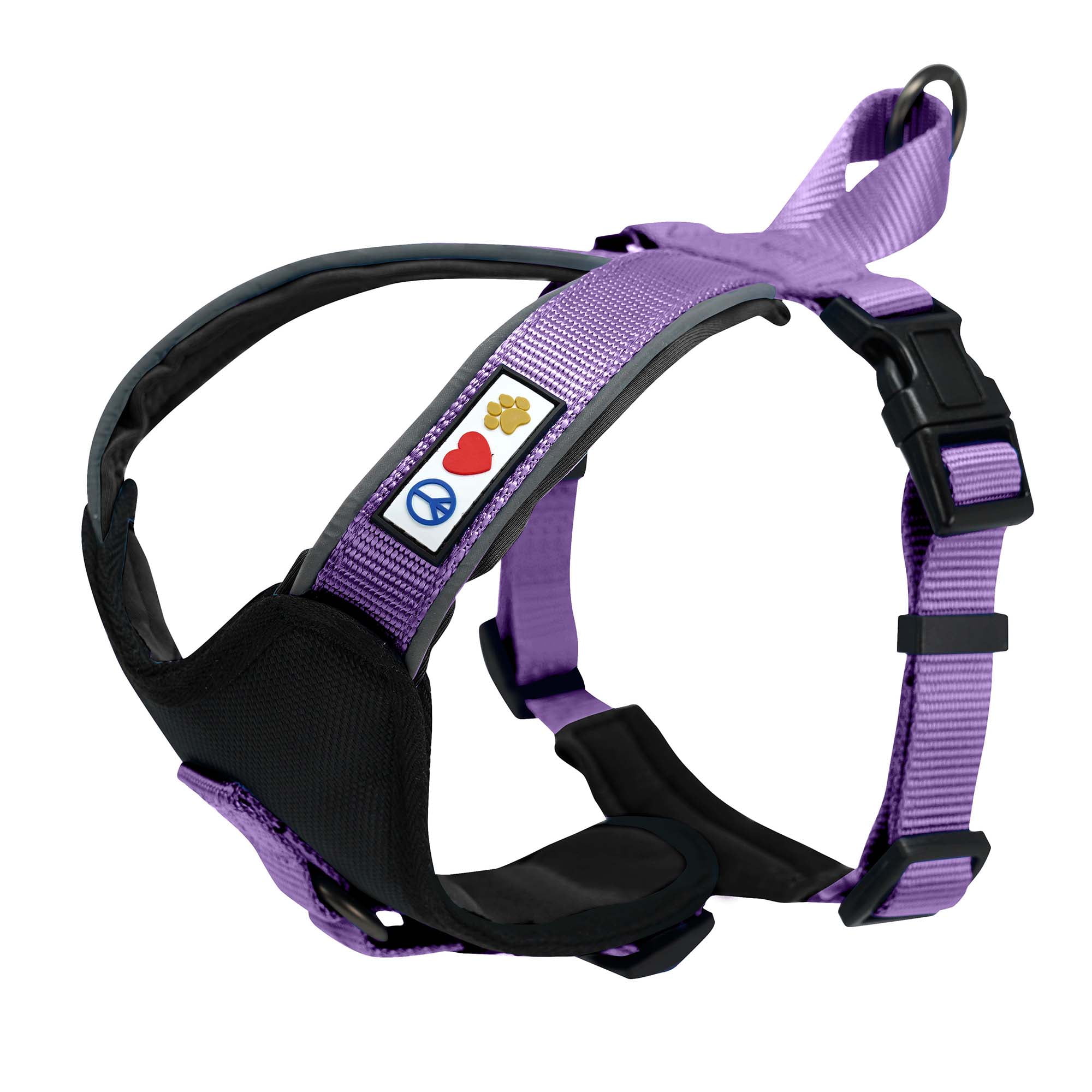 Pawtitas Padded Reflective Dog Harness Extra Small Adjustable Orchid ...