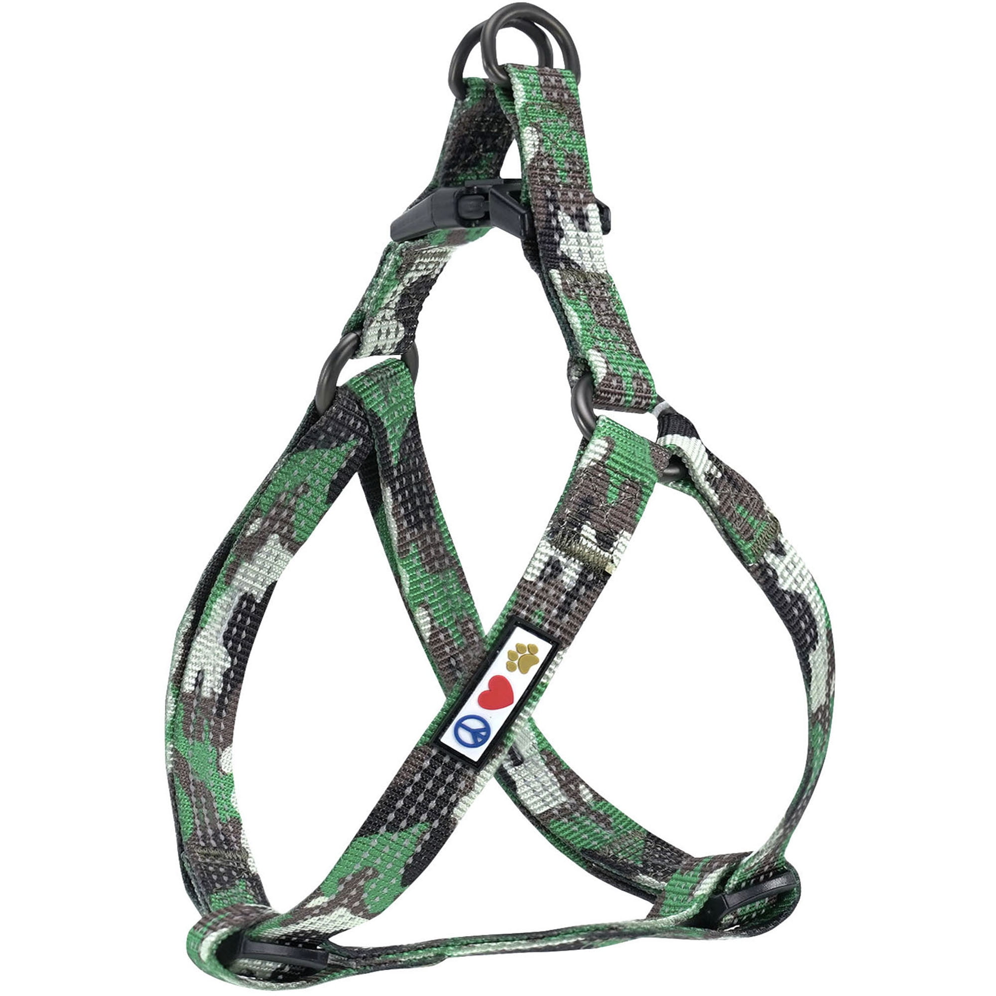 Pawtitas Reflective Dog Harness - Camo Green - Extra Small (XS) - Step ...