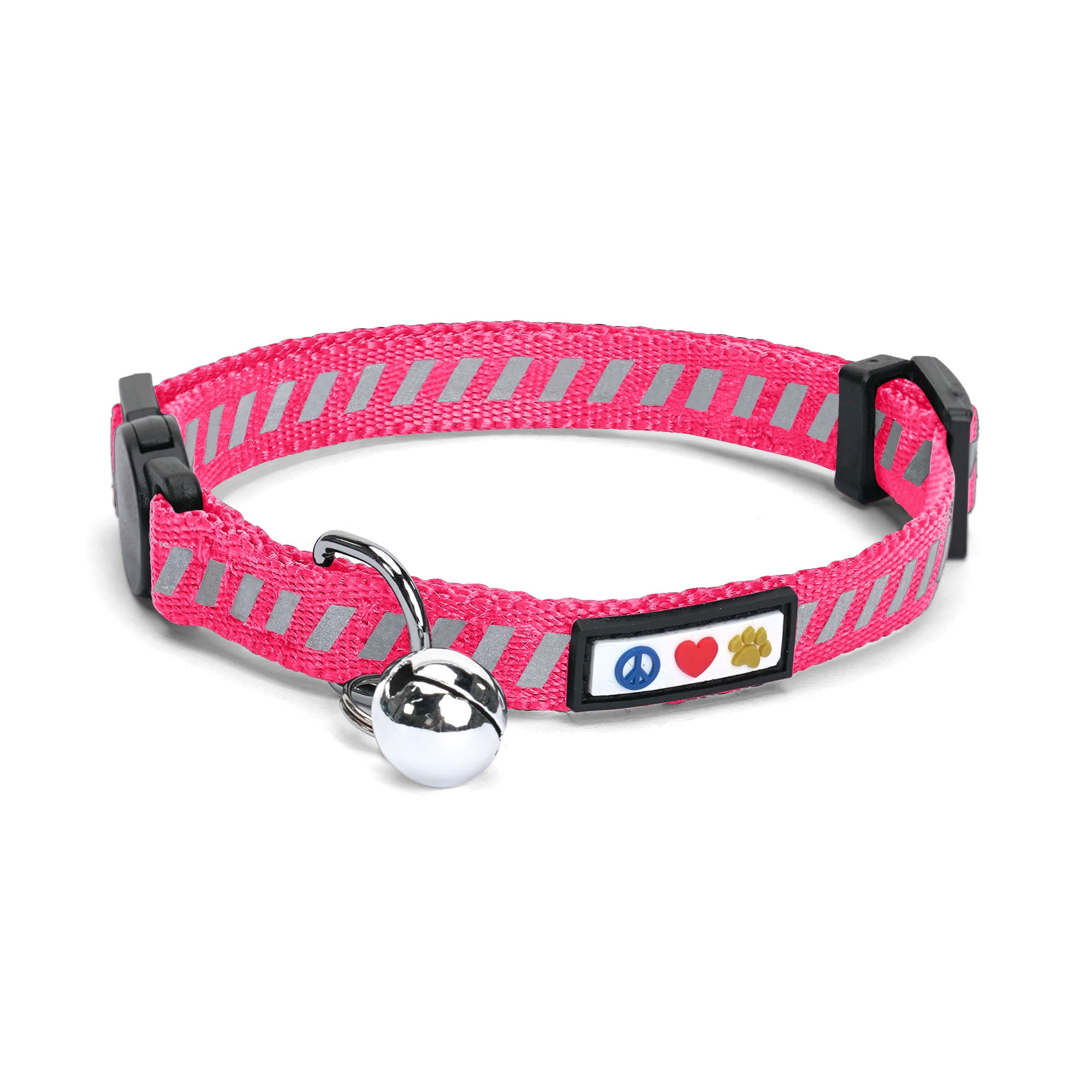 Pawtitas Traffic Reflective Cat Collar with Safety Buckle and Removable ...
