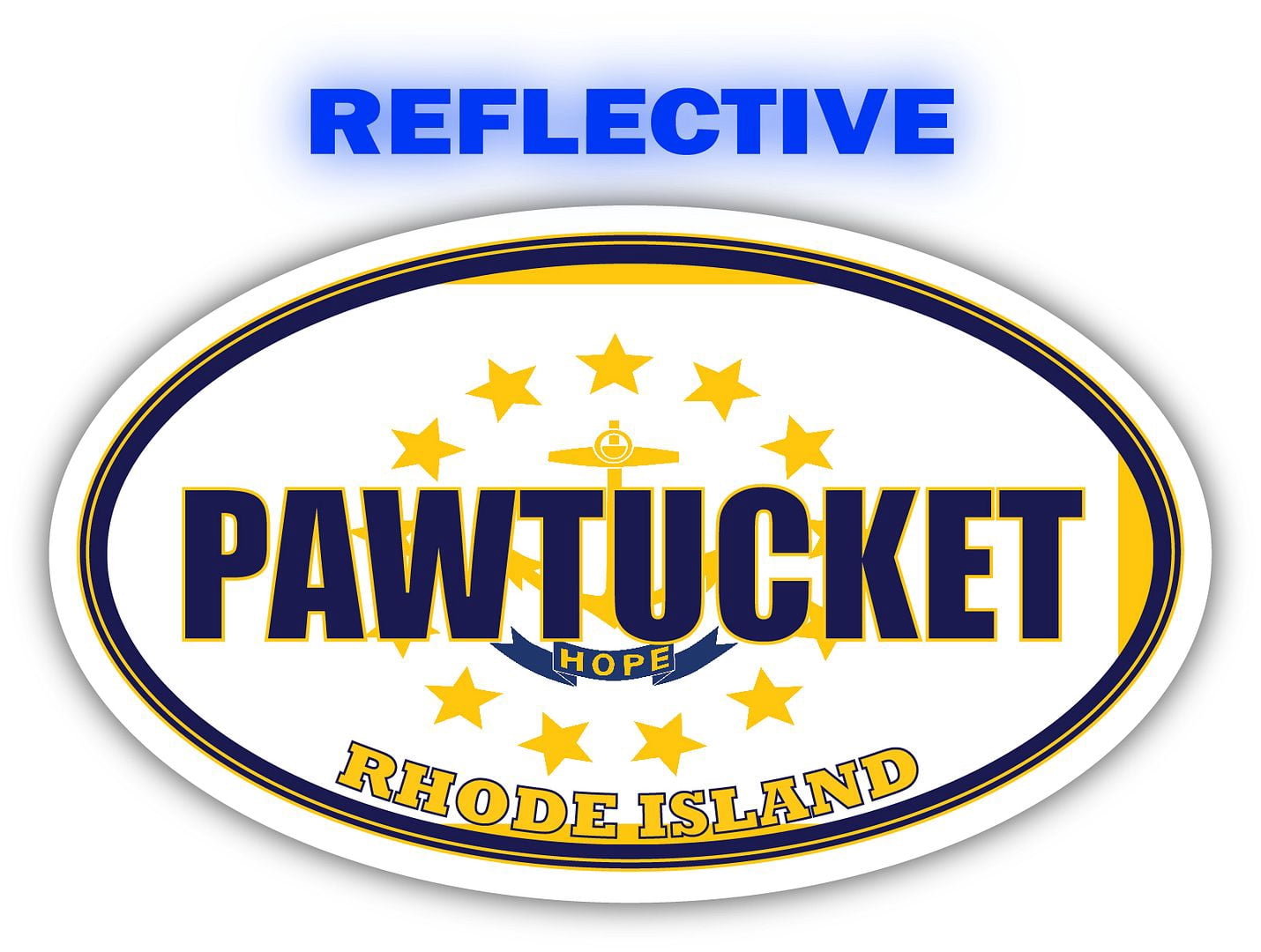 Pawtucket City Rhode Island State Flag | RI Flag Providence County Oval ...