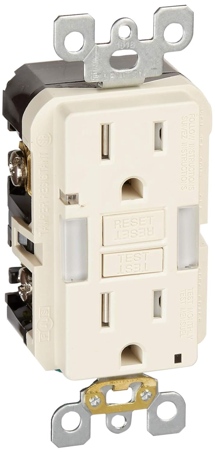Pawty GFCI Outlet with Guidelight, 15 Amp, Self Test, Tamper-Resistant ...