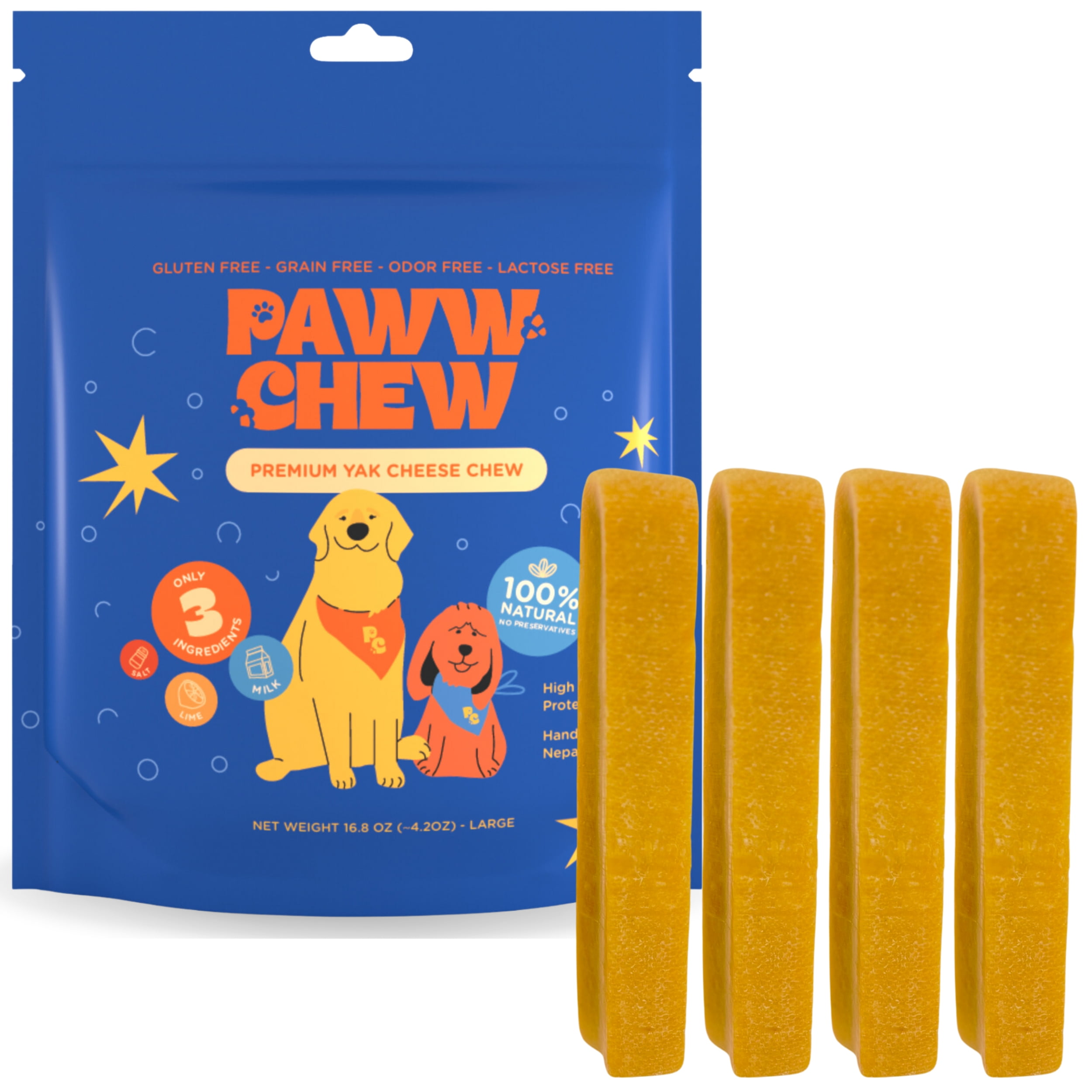 Yak Cheese Himalayan Dog Chews - All Natural Long Lasting Dog Treats ...