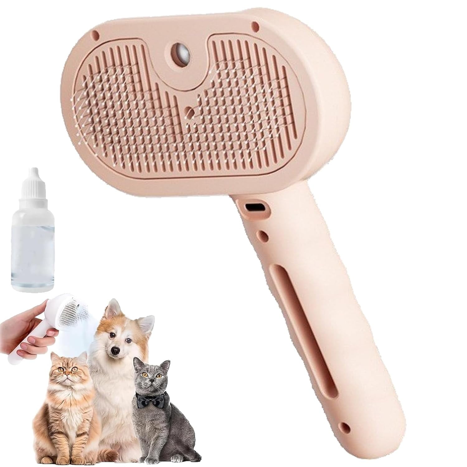 Pawzium Pets, Steamglide Pet Grooming Comb, Self-Cleaning Spray Cat ...
