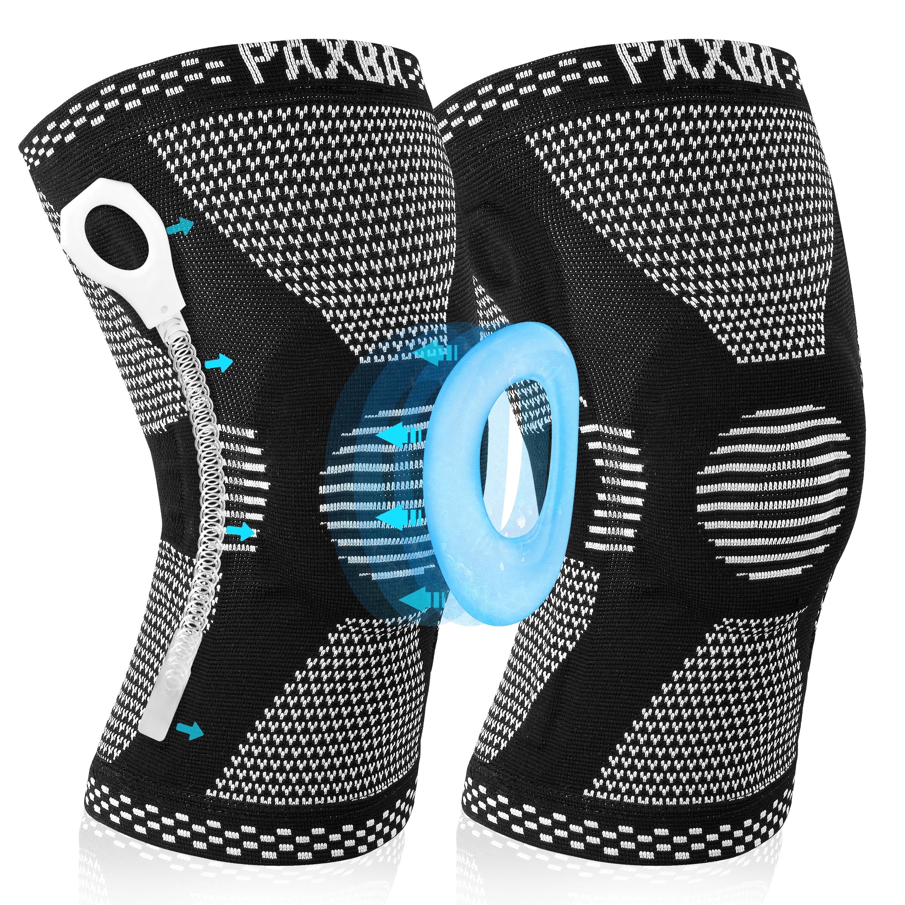 Paxba 2Pcs Knee Braces, Compression Sleeves for Running, Basketball ...