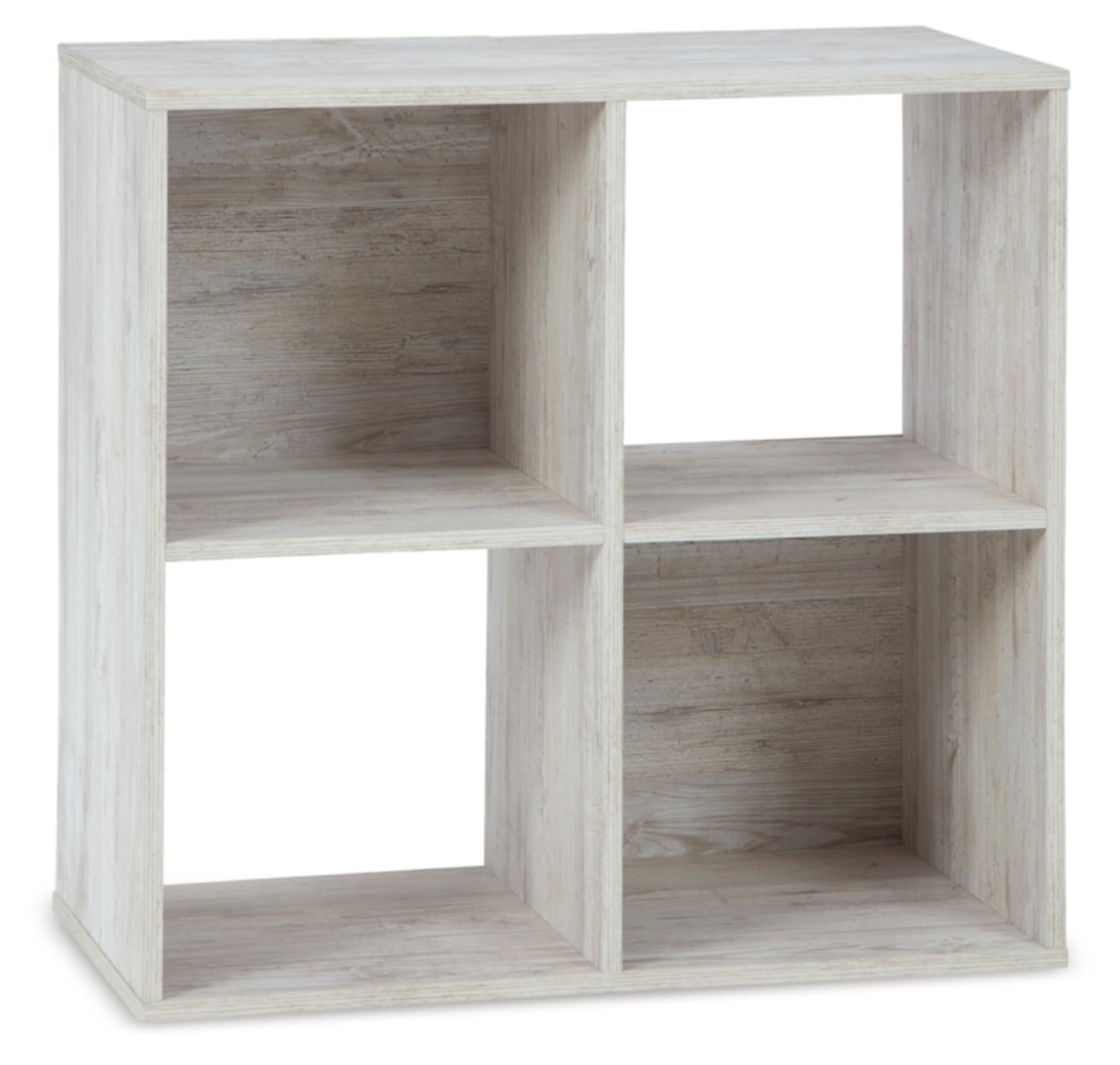 Paxberry Coastal 4 Cube Storage Organizer Bookcase, Whitewashed Finish ...