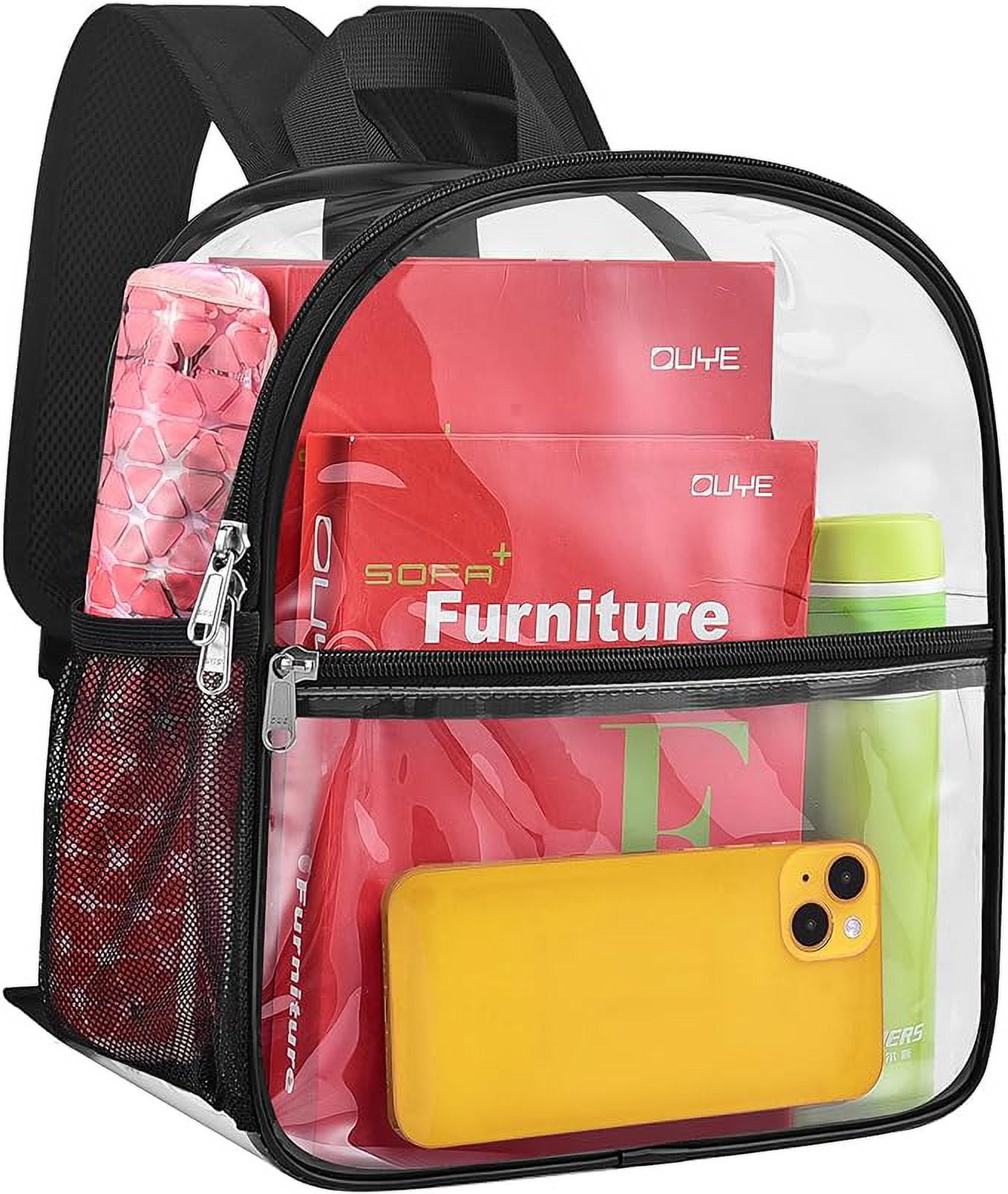 Paxiland Clear Backpack Stadium Approved, Clear Stadium Bag for Concert ...