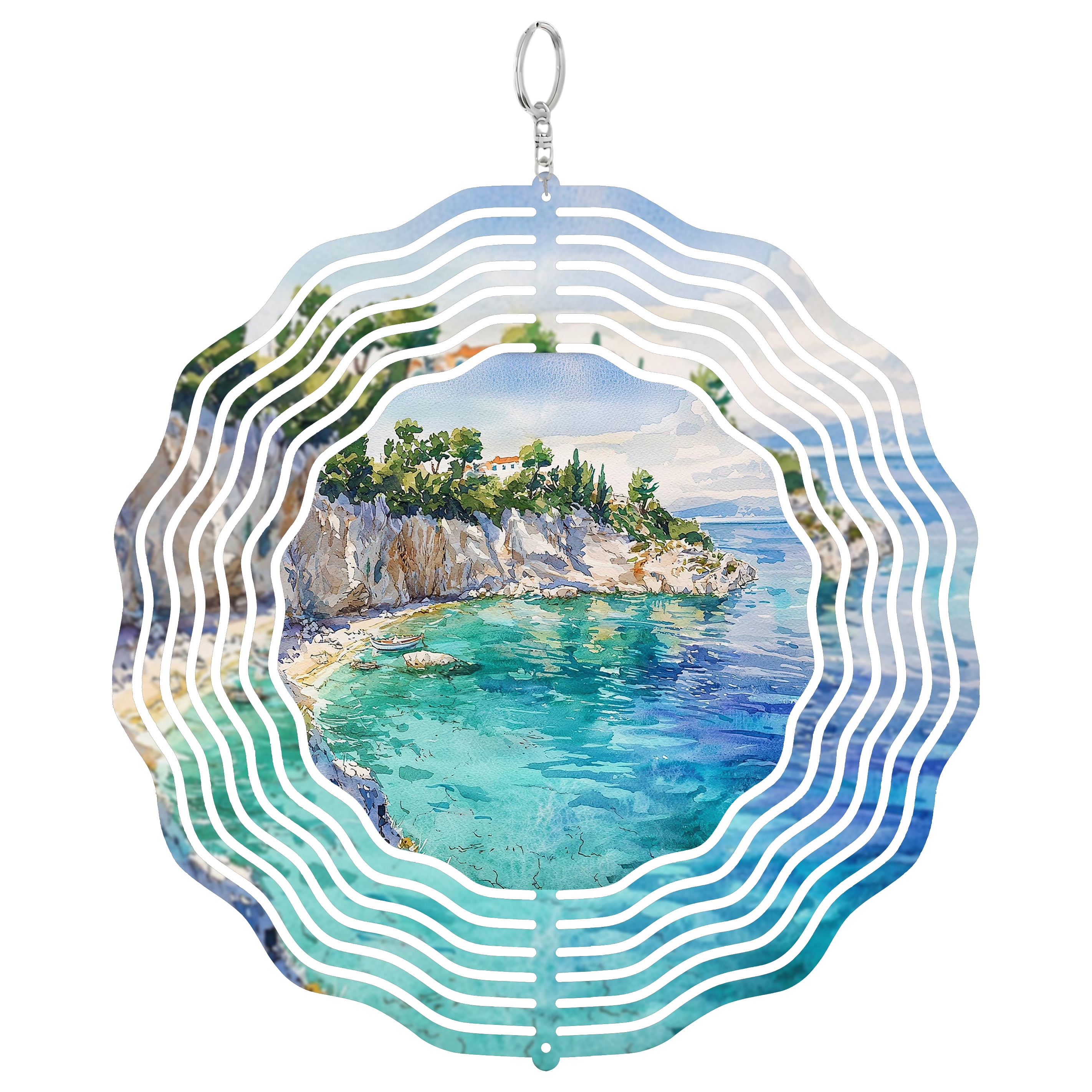 Paxos Greece Anti Paxos 3D Wind Spinner Kinetic Hanging Art Outdoor ...