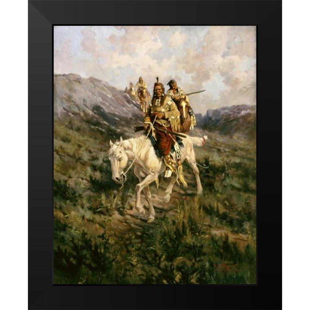 Paxson, Edgar Samuel 20x24 Black Modern Framed Museum Art Print Titled ...