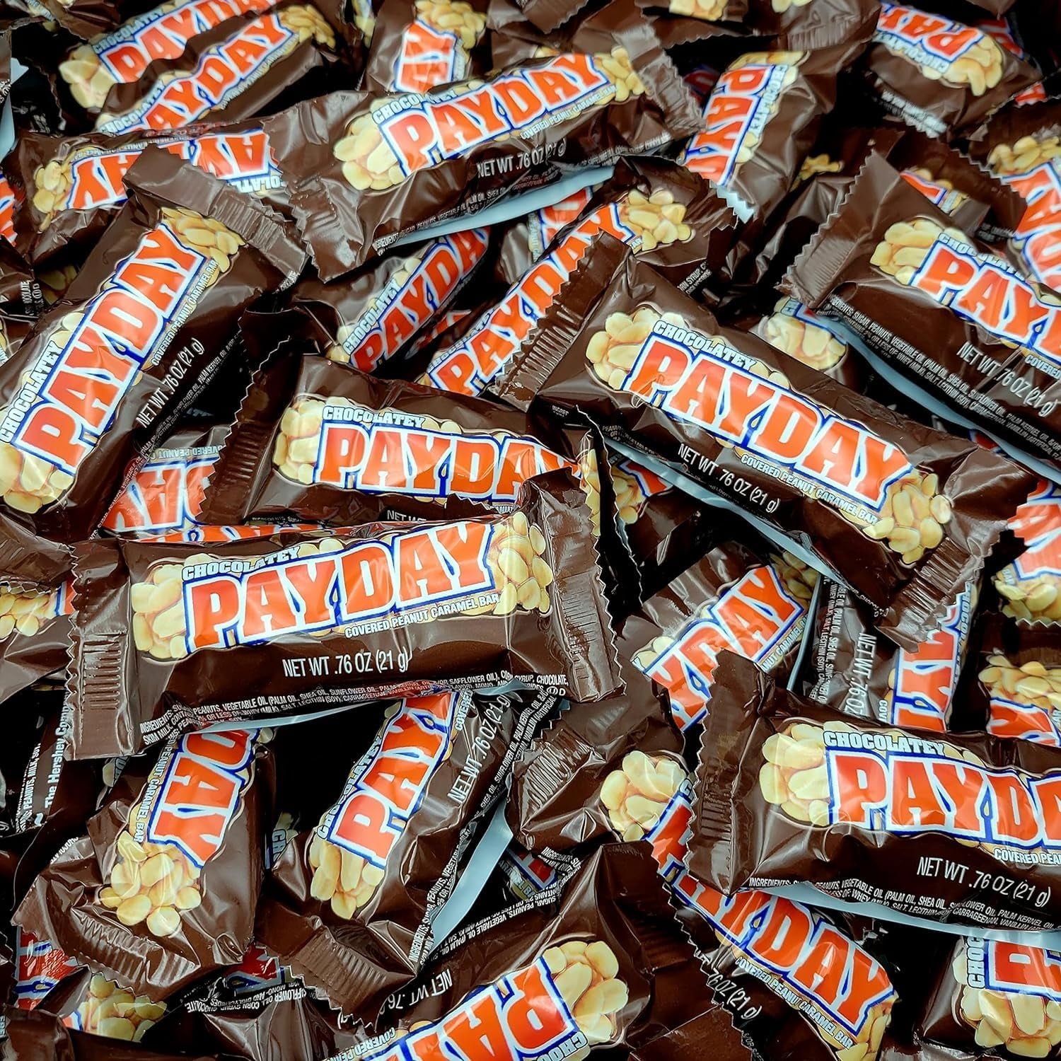 PayDay Chocolaty Peanut & Caramel Candy Bars - Snack Size Individually ...