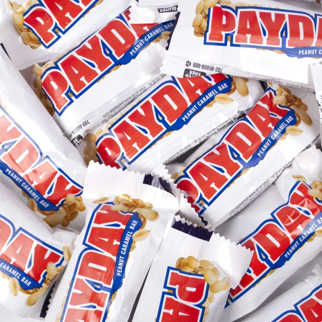 PayDay Snack Size Candy AKF18 Bars 11.6oz Bag (approx 16 pcs), 2 Pack ...