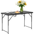 PayLessHere 4FT Folding Table with Carry Handle & Waterproof,Steel ...