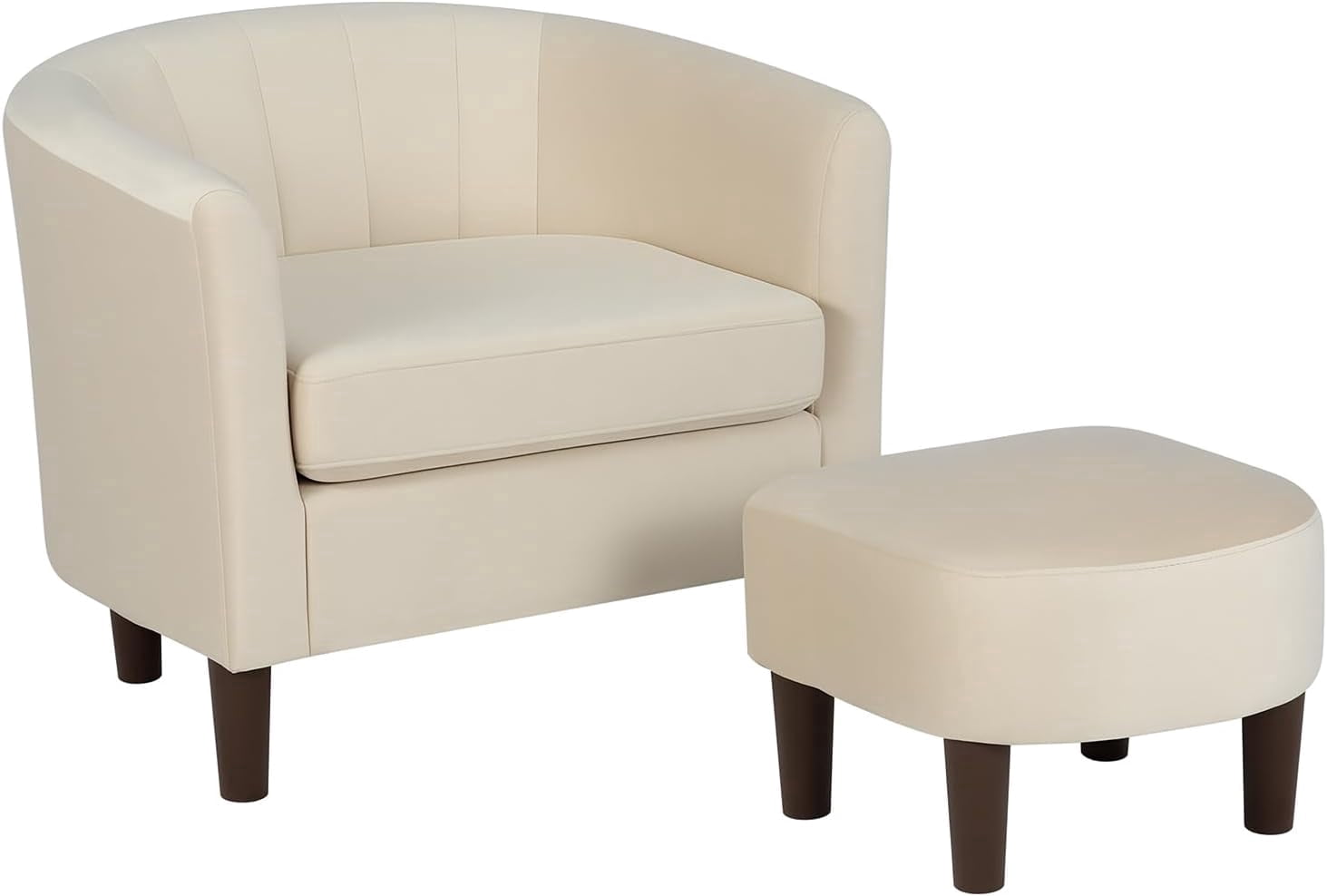 PayLessHere Accent Chair with Ottoman, Velvet Modern Armchair & Sofa ...