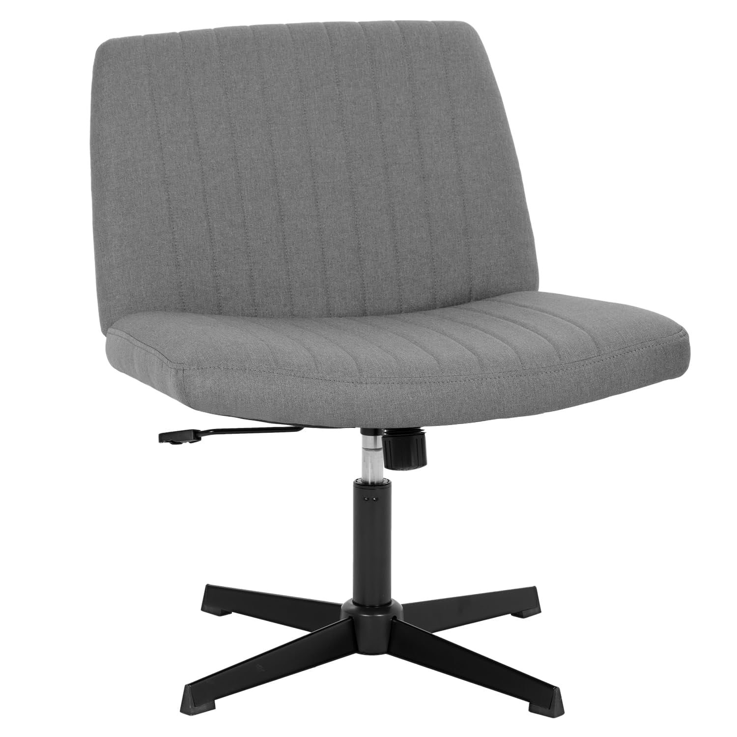 PayLessHere Criss Cross-Leg Office Chair - Armless Adjustable Fabric ...