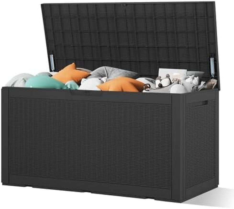 PayLessHere Deck Box 100 Gallons Waterproof Storage Box Bench with ...