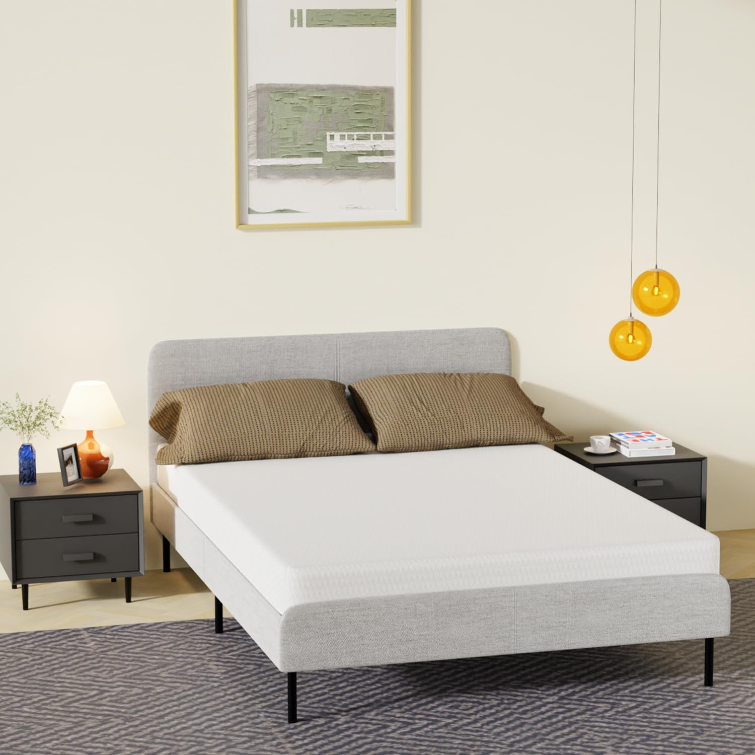 PayLessHere Gel Memory Foam Mattress, Detachable, Fiberglass Free, 6 ...