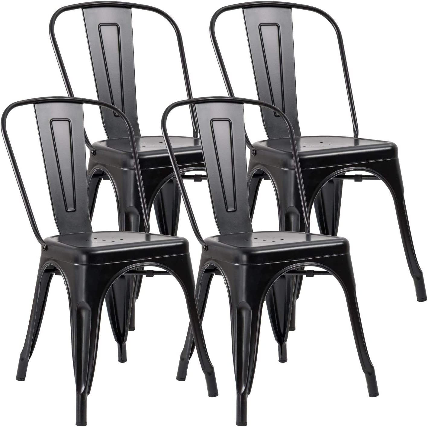 PayLessHere Metal Chairs Dining Stackable Dining Chairs Restaurant ...