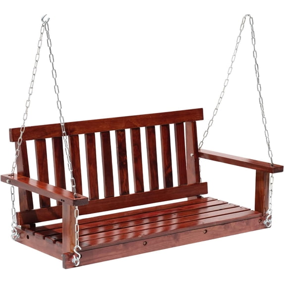 PayLessHere Outdoor Wooden 4Ft/48in Swings, 800lb Capacity, Brown ...