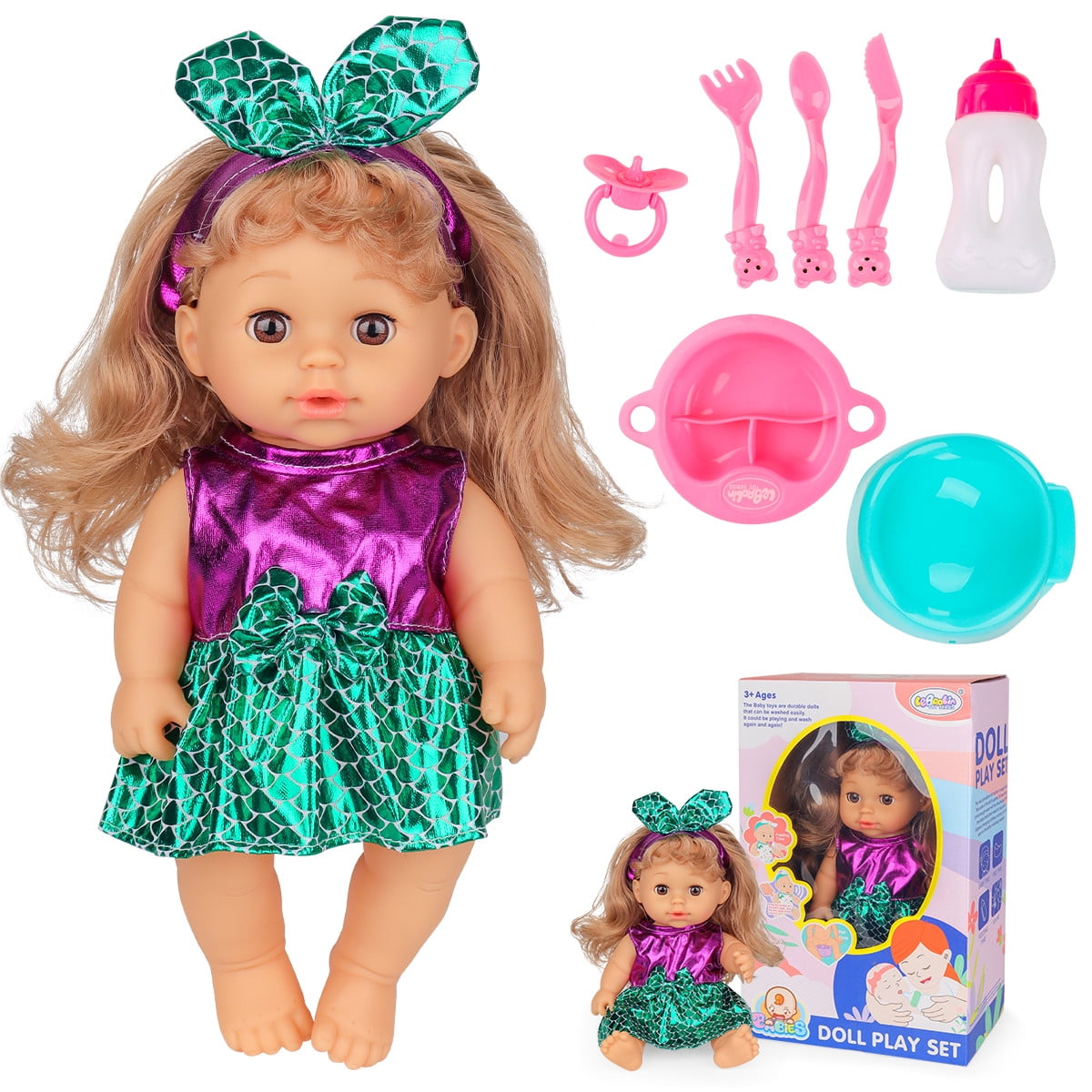 PayUSD Baby Dolls for Toddlers Soft Body Baby Doll Set Interactive ...