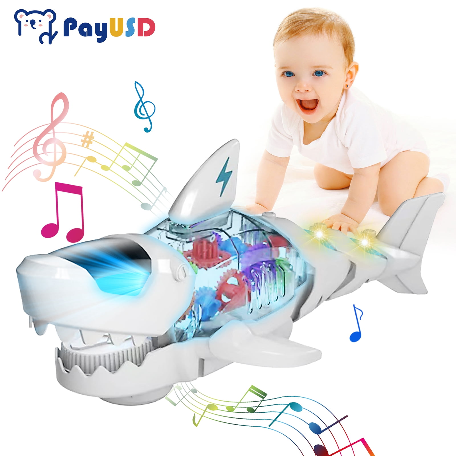 PayUSD Musical Light-up Baby Crawling Toy for 6-12 Months, Ideal ...