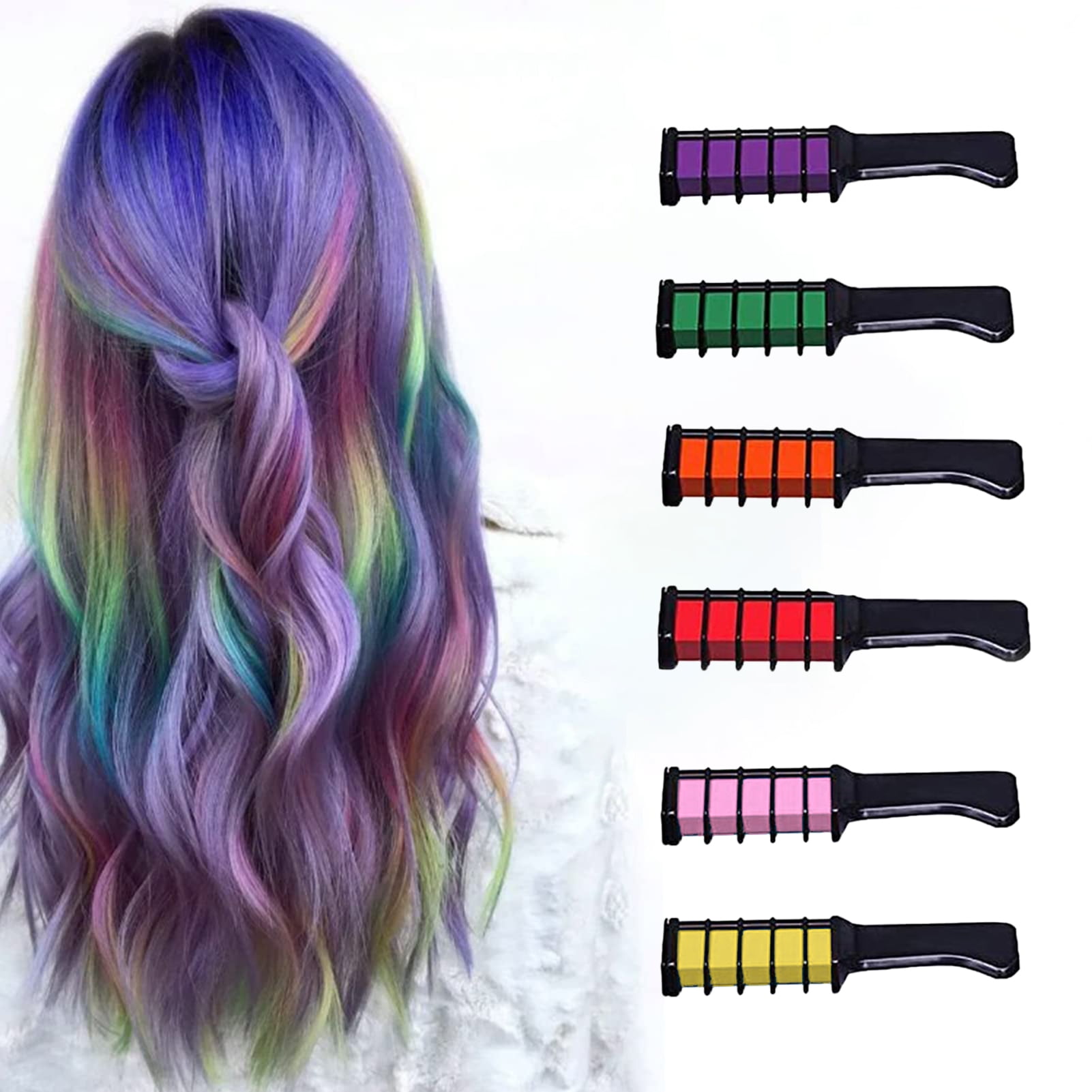 PayUSD Chalk Comb Temporary Hair Color Dye for Girls Kids Washable Hair ...