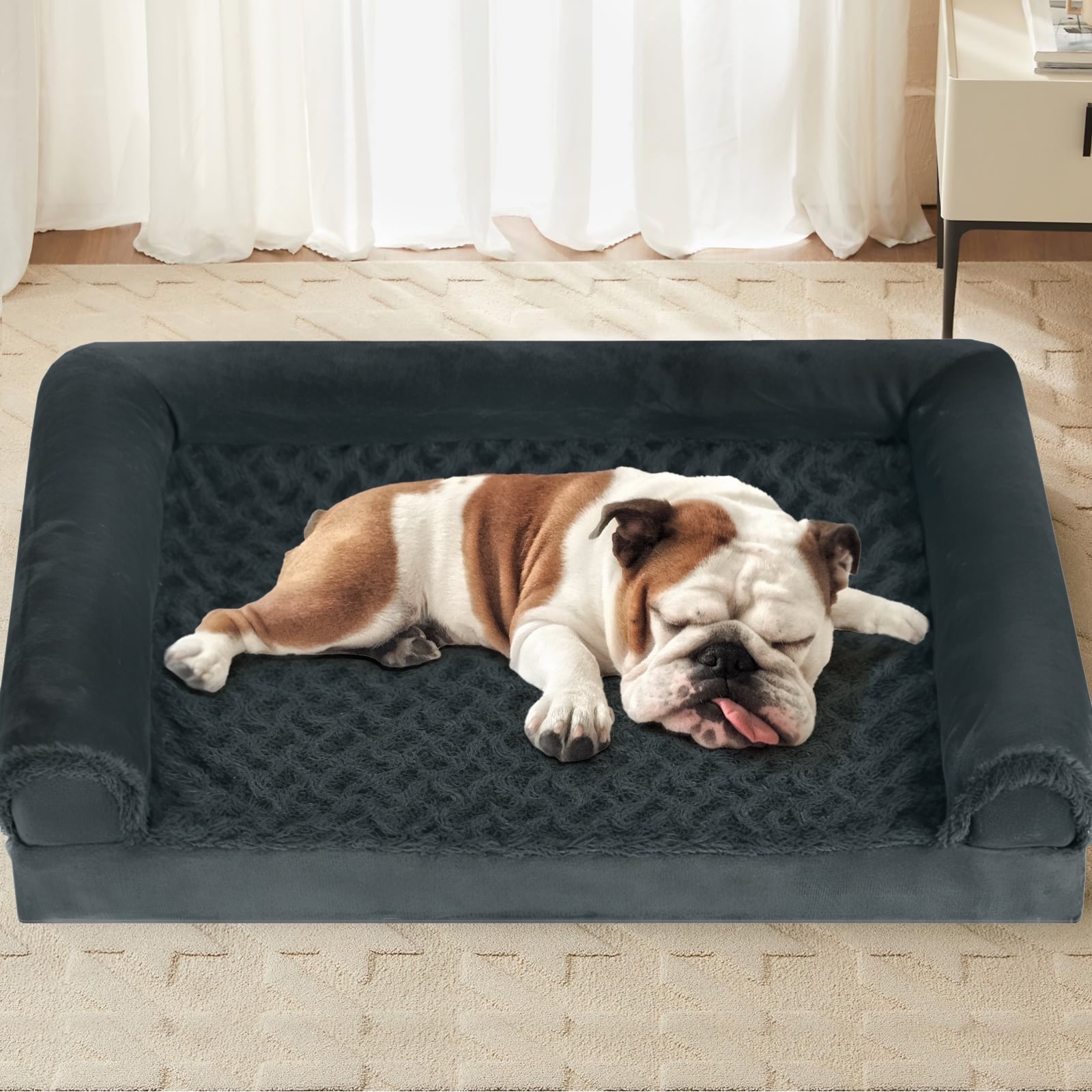 PayUSD Dog Beds for Large Dogs Waterproof Orthopedic Large Dog Bed with ...