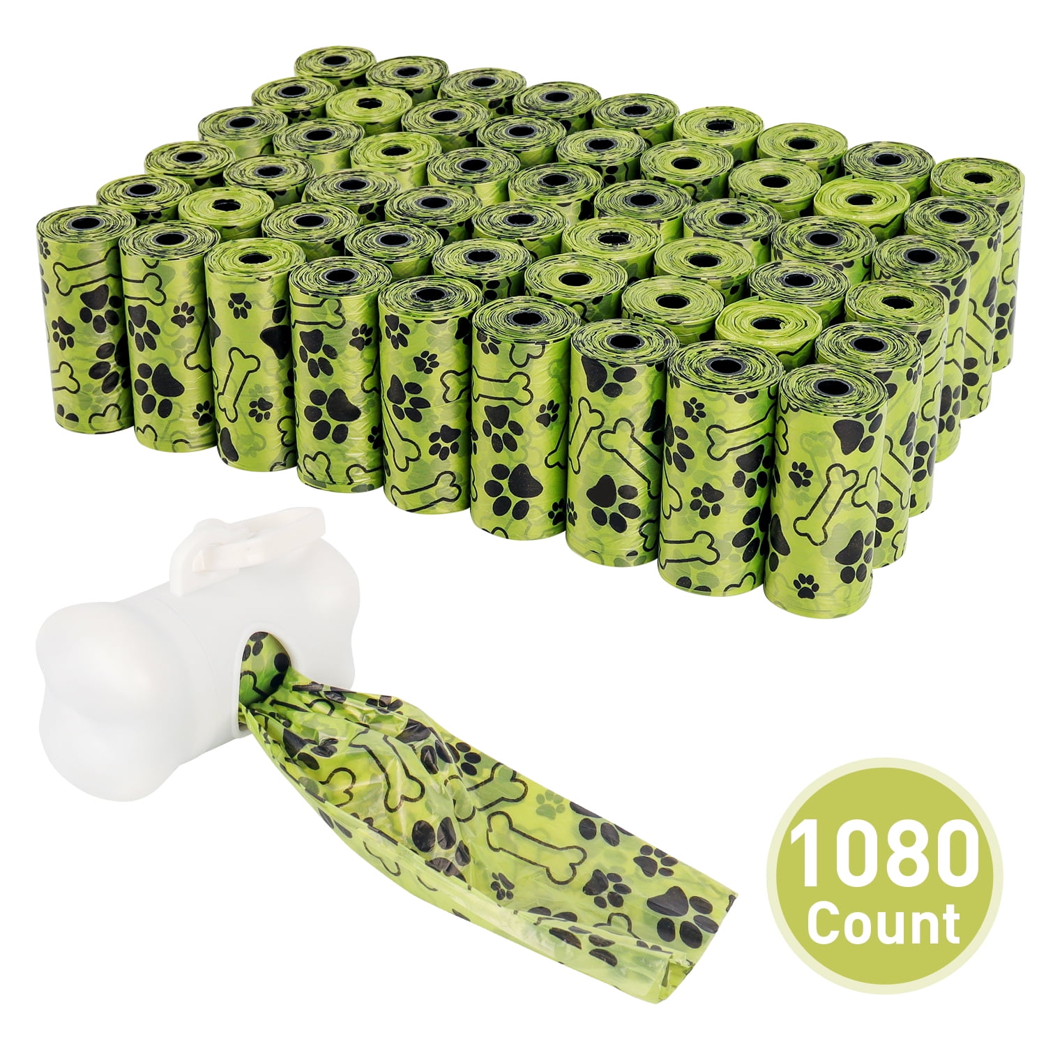 PayUSD Dog Poop Bags Dog Waste Bags with Dispenser 54 Rolls 1080 Counts ...