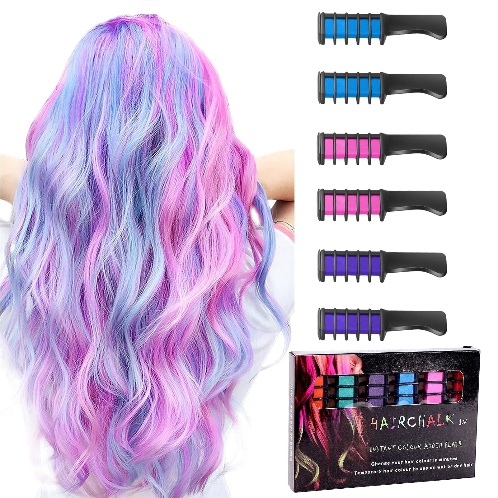 PayUSD Hair Chalk Comb for Girls Temporary Hair Color Dye for Kids ...