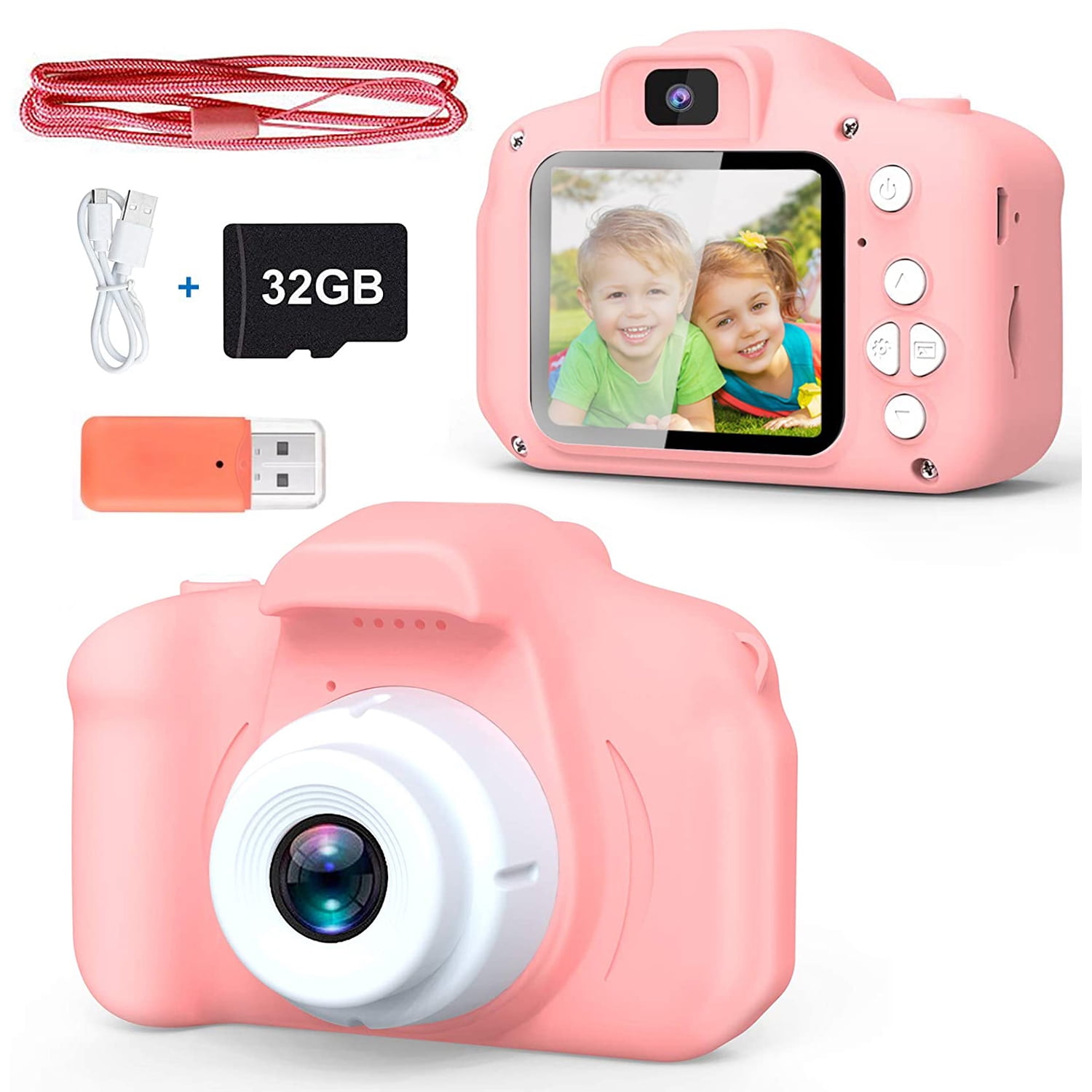 PayUSD Kid's 1080HD 20MP Selfie Toy Camera with 32GB SD Card, Suitable ...