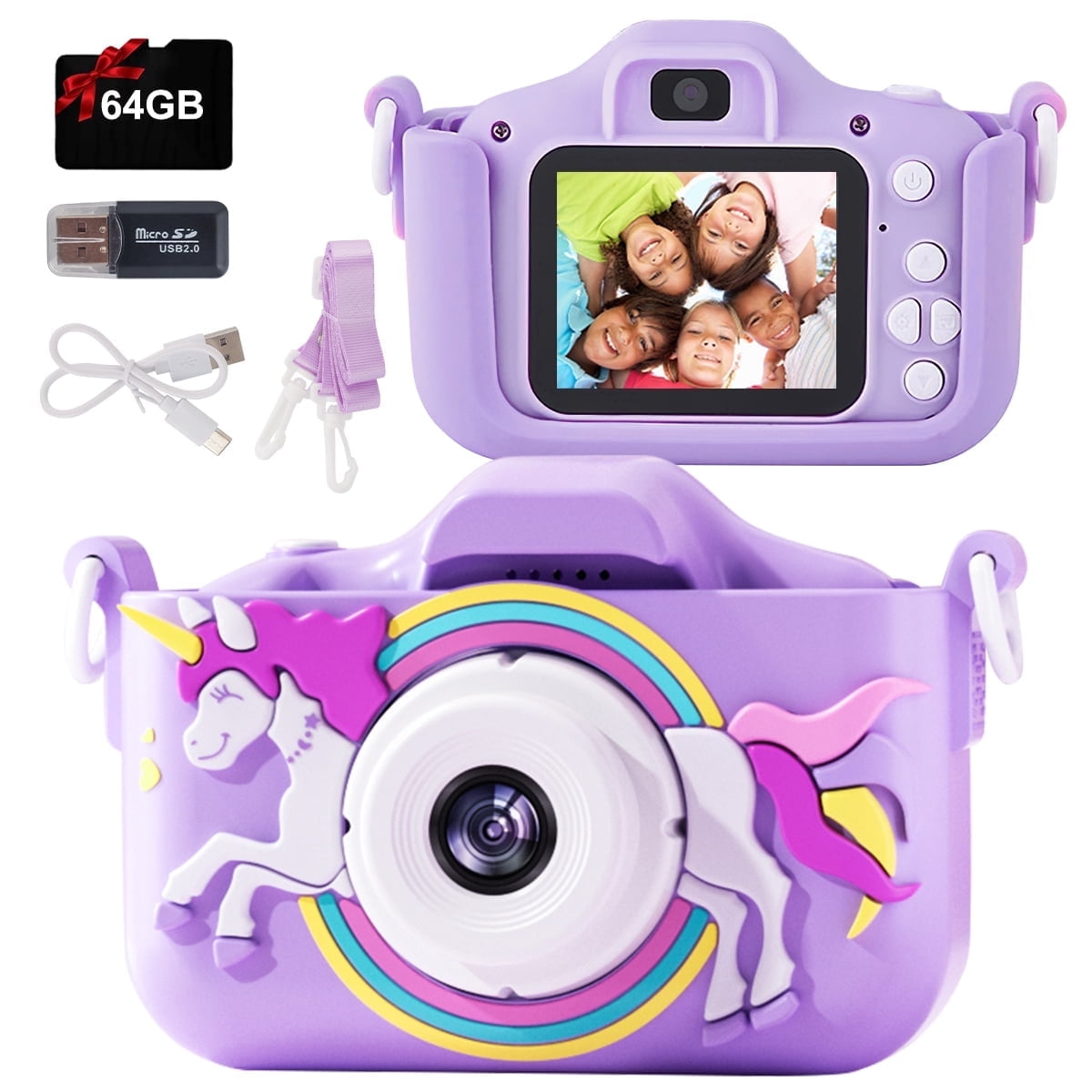 PayUSD Kids Camera for Girls Boys 64GB 1080HD Selfie Digital Cameras ...