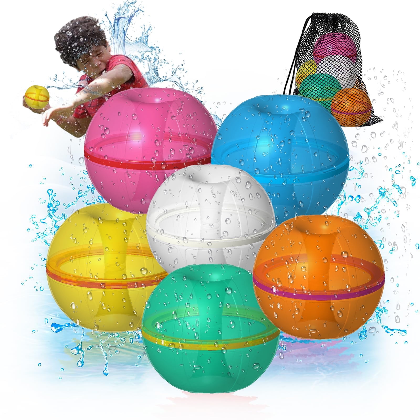 PayUSD Reusable Water Bomb Balloons for Kids Adults Donut Water Ball ...