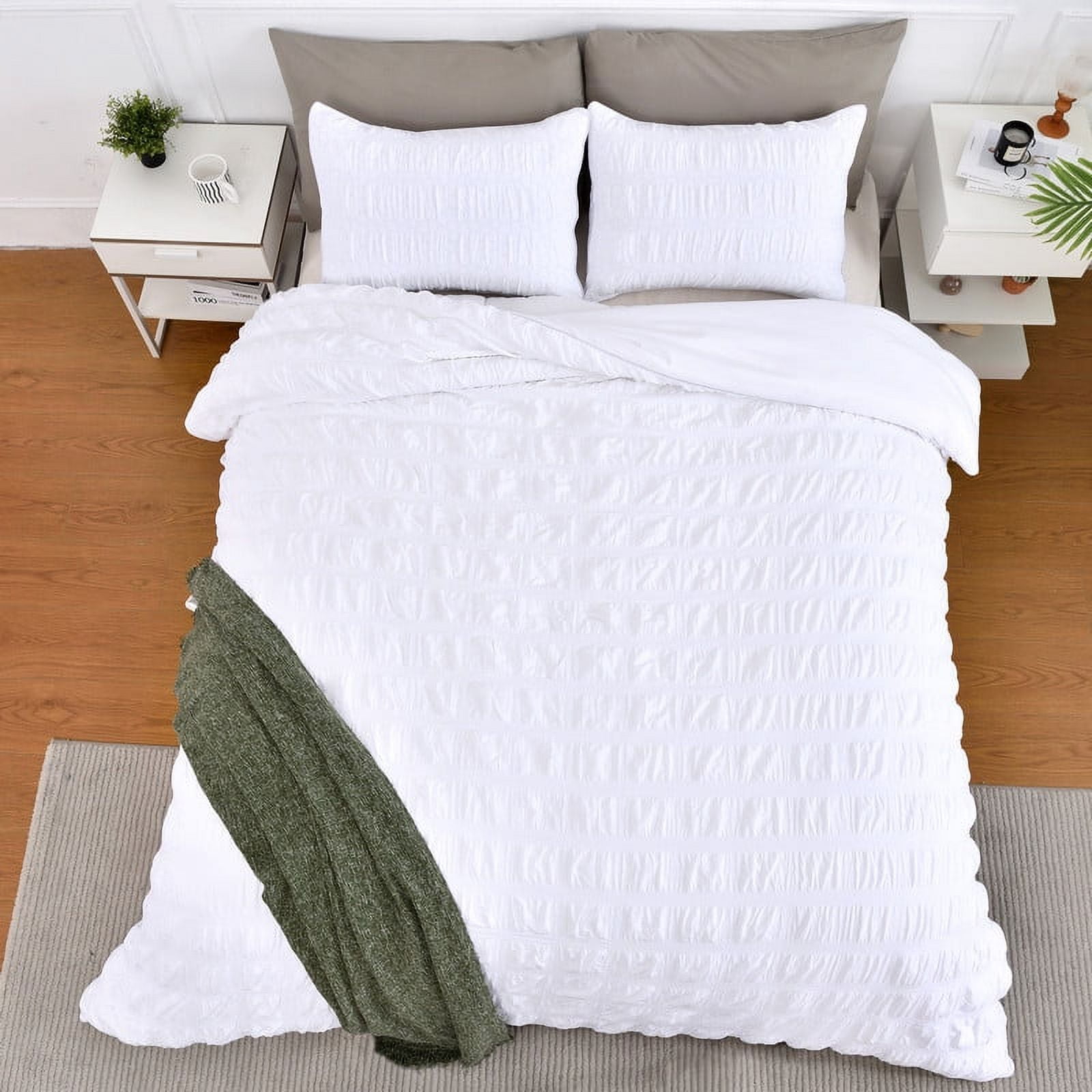 Payda 3PC Waffle Duvet Cover Set with Pillowcases Bedding Collectio ...