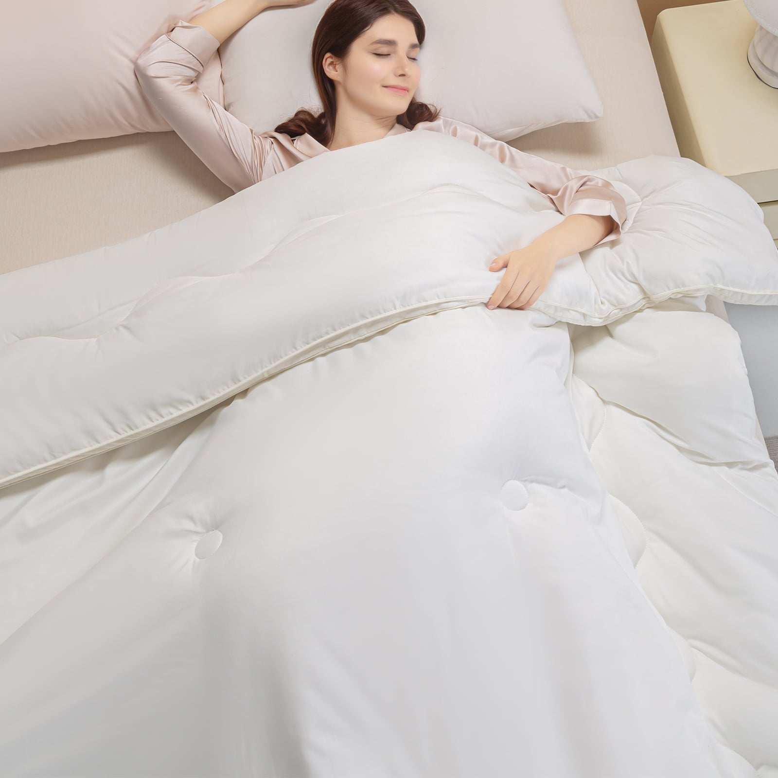 Payda All Season Down Alternative Duvet Insert with Corner Tabs，White ...