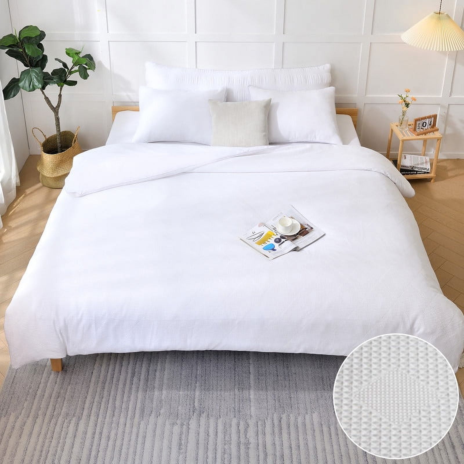 Payda Waffle Duvet Cover Twin Size,2 Pieces Duver Cover Set with ...