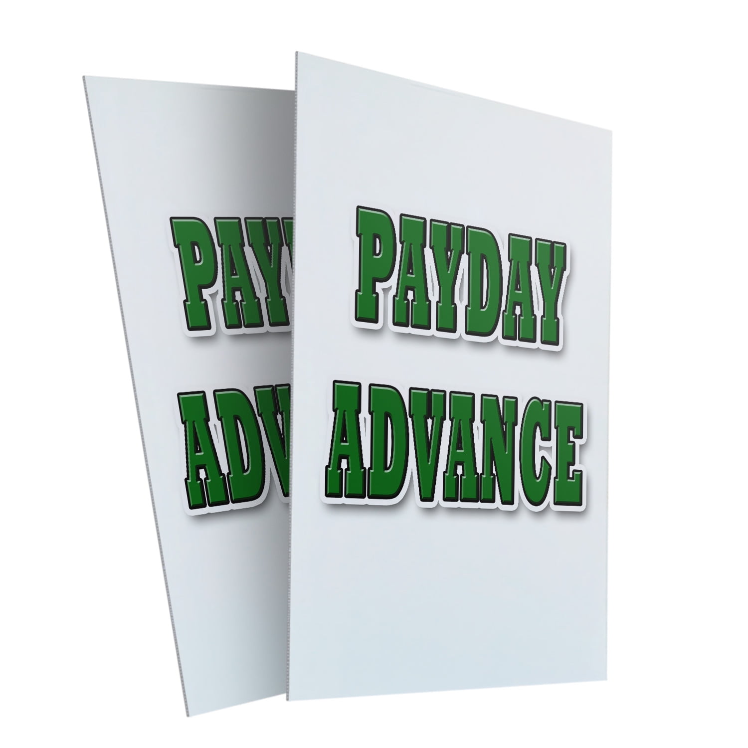 Payday Advance (2-PACK) 24" x 36" Plastic Signs | Sign Insert 4mm ...