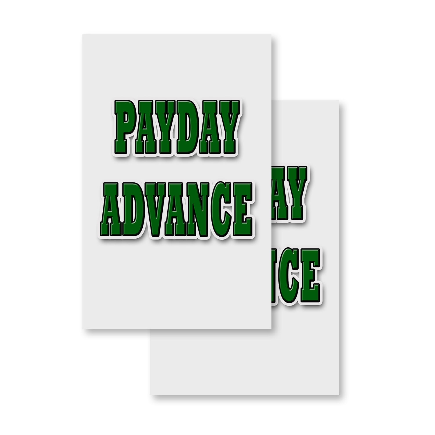 Payday Advance (2-PACK) 24" x 36" Vinyl Decals | Sign Insert Peel ...