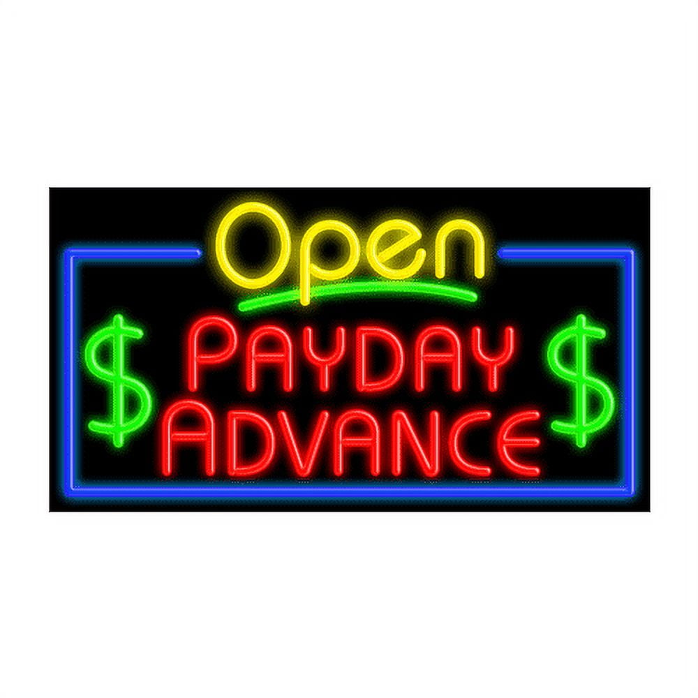 Payday Advance-Glass Neon Sign Made in USA - Walmart.com