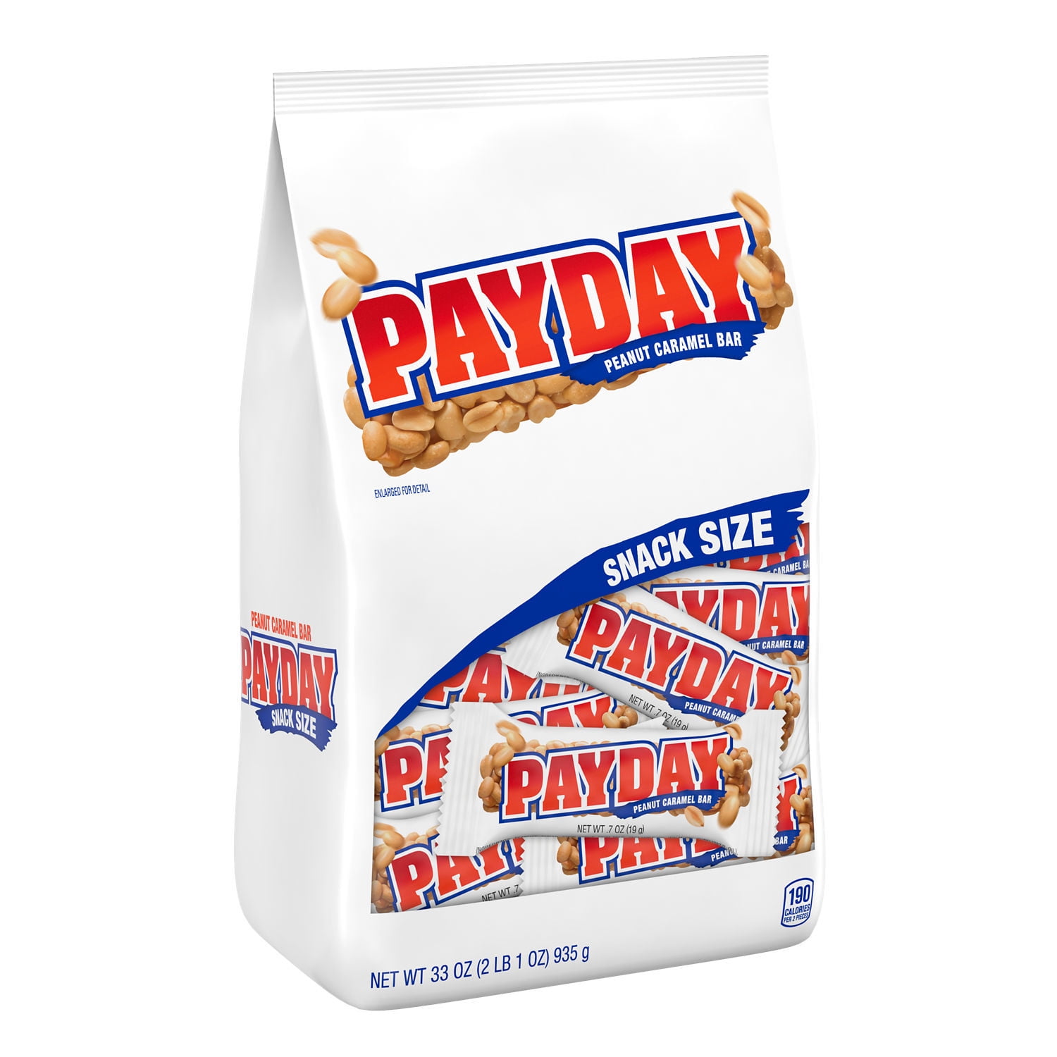Payday Peanut Caramel Snack Size Candy, Bag 33 oz - Walmart.com