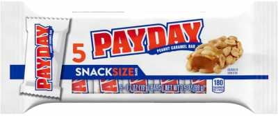 Payday Peanut Caramel Snack Size Candy Bars 5ct - 0.0.7 Oz - Walmart.com