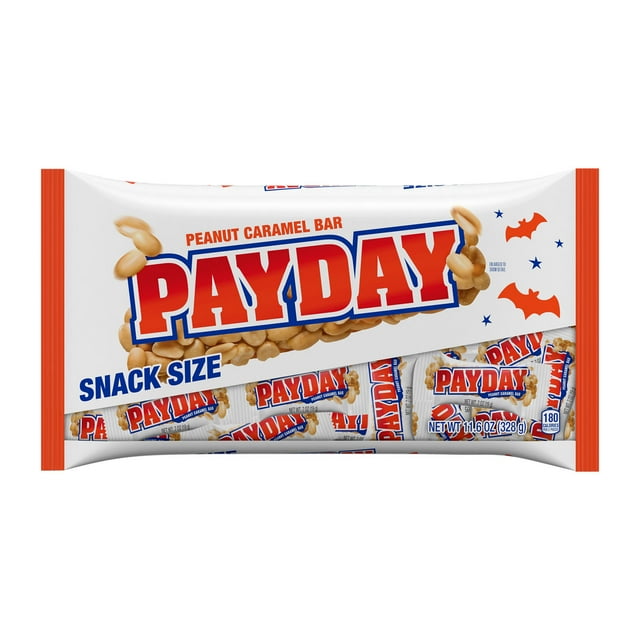 Payday Individually Wrapped Halloween Specialty Peanut Caramel Snack ...