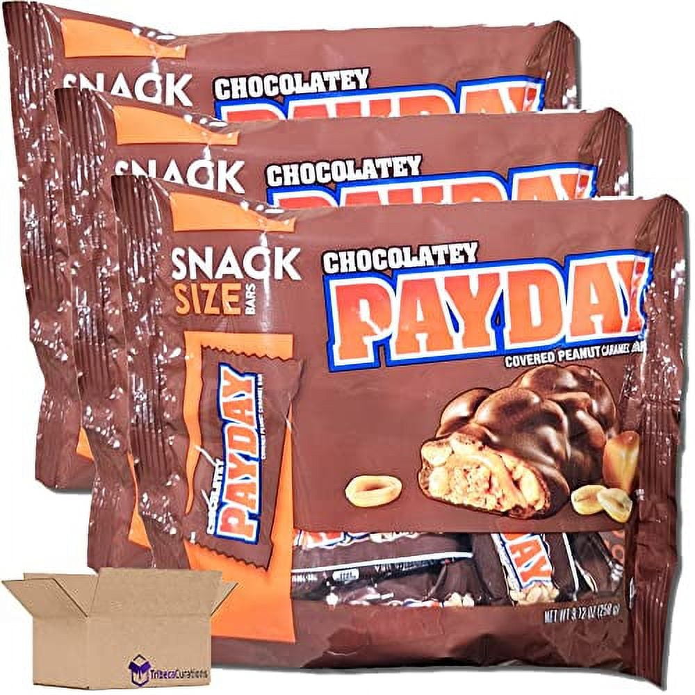 Payday Snack Size Chocolate Covered Peanut Caramel Bar Value Pack 9.12 ...