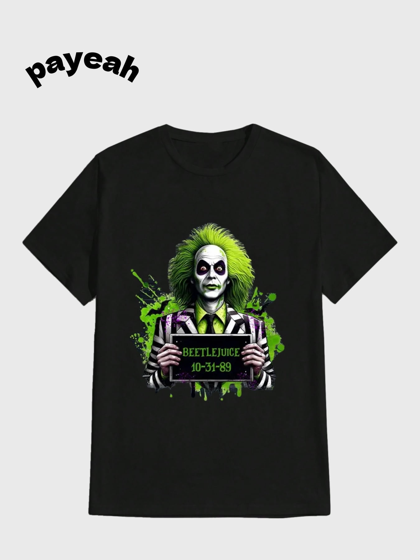 Payeah Beetlejuice Casual Digital Print Pure Heavy Cotton T Shirt 100% ...