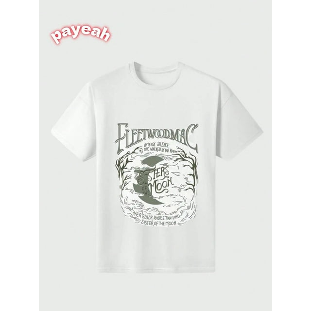 Payeah Rock Band T-Shirts for Women Vintage Rock Casual Digital Print ...
