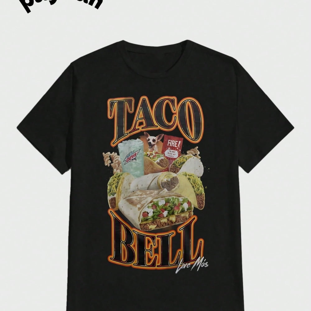 Payeah Taco Bell Casual Digital Print Pure Heavy Cotton T Shirt ...