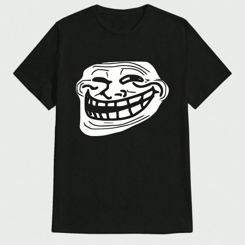 Payeah Troll Face Meme Casual Digital Print Pure Heavy Cotton T Shirt ...