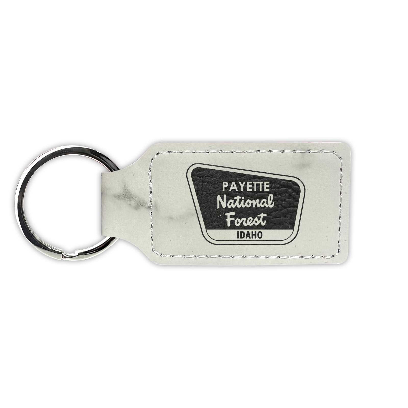 Payette National Forest Keychain Leatherette Rectangle - Laser Engraved ...