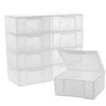 Paylak 12 Clear Acrylic Boxes with Lids for Organizing Jewelry, Beads ...